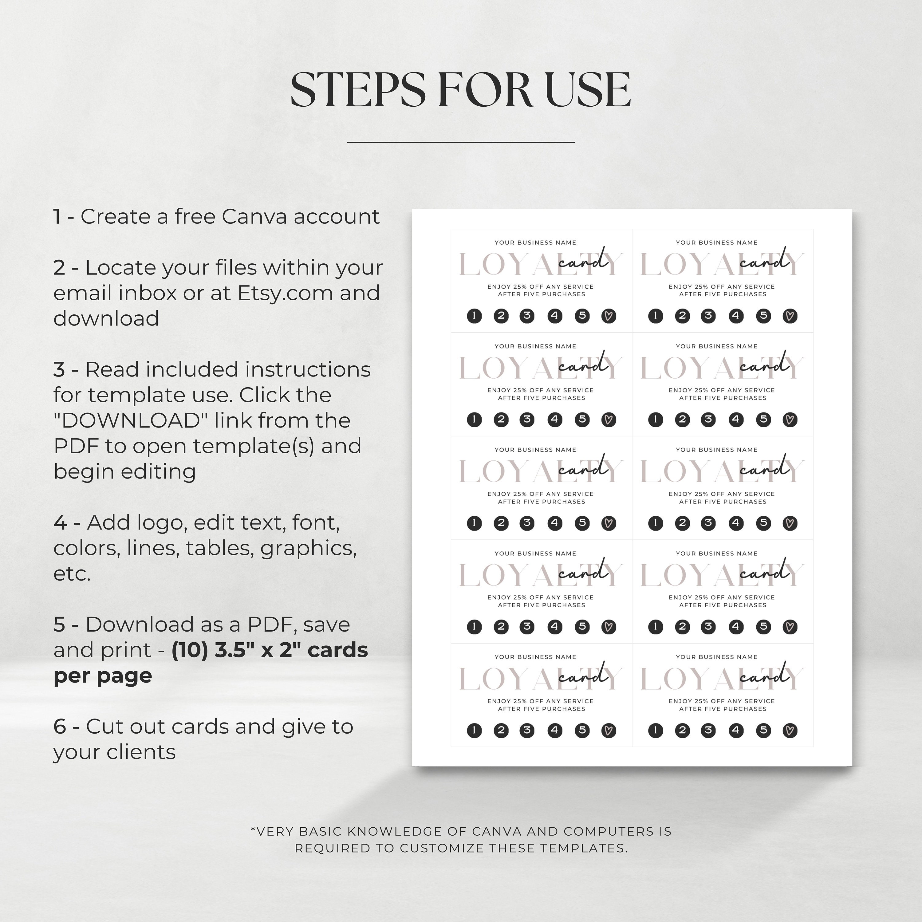Loyalty Card Template Editable | Loyalty Card Template Hair | Loyalty ...