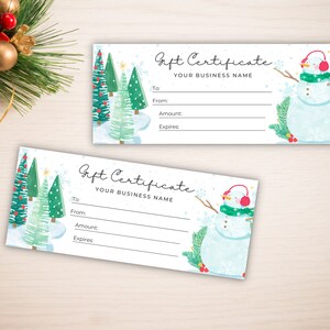Editable Christmas Gift Certificate Template | Printable Gift ...