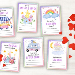 Classroom Valentine Printable | Unicorn Valentine's Day Cards for Kids ...