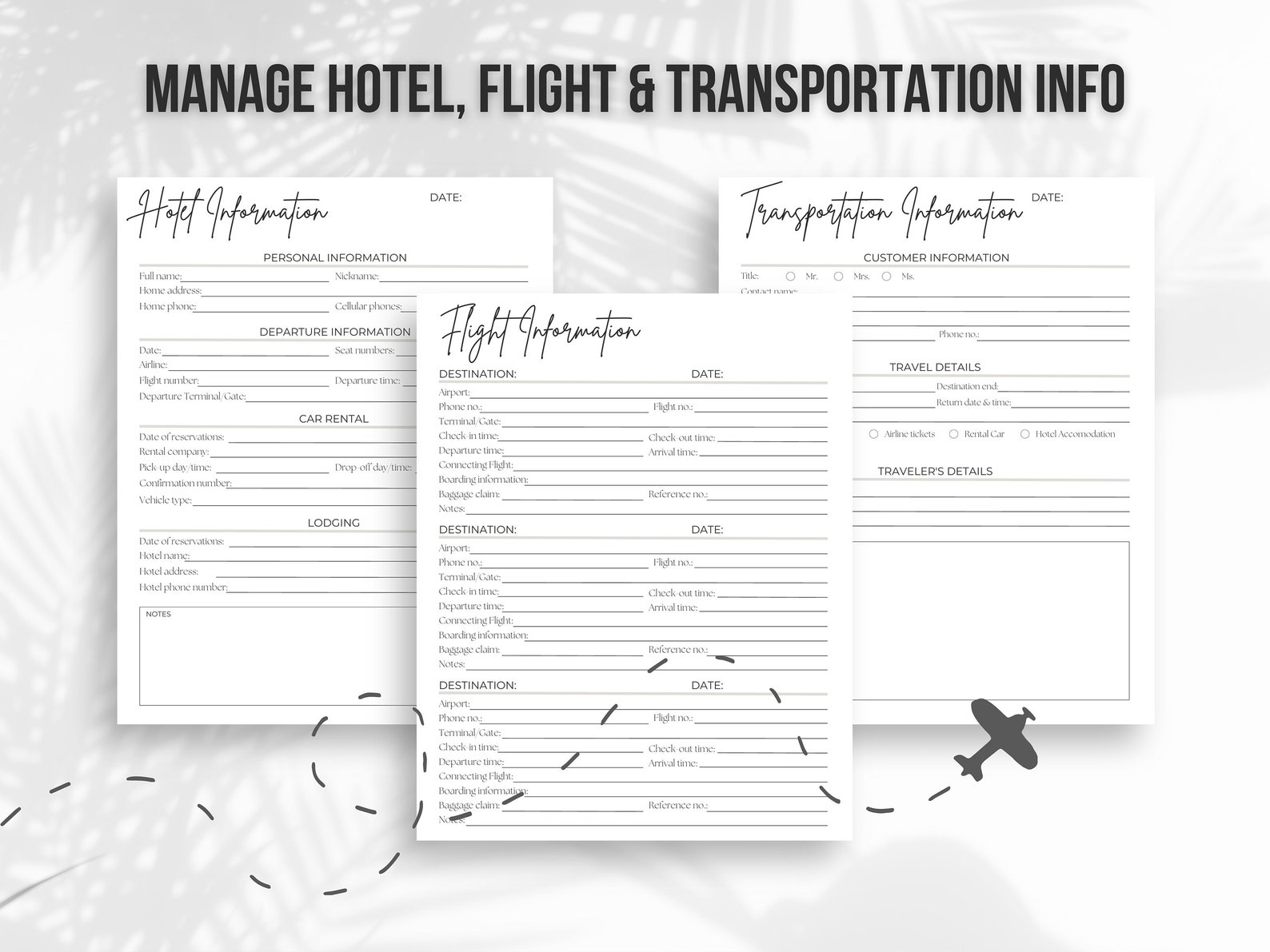 Travel Planner Printable | Vacation Planner | Destination Planner ...