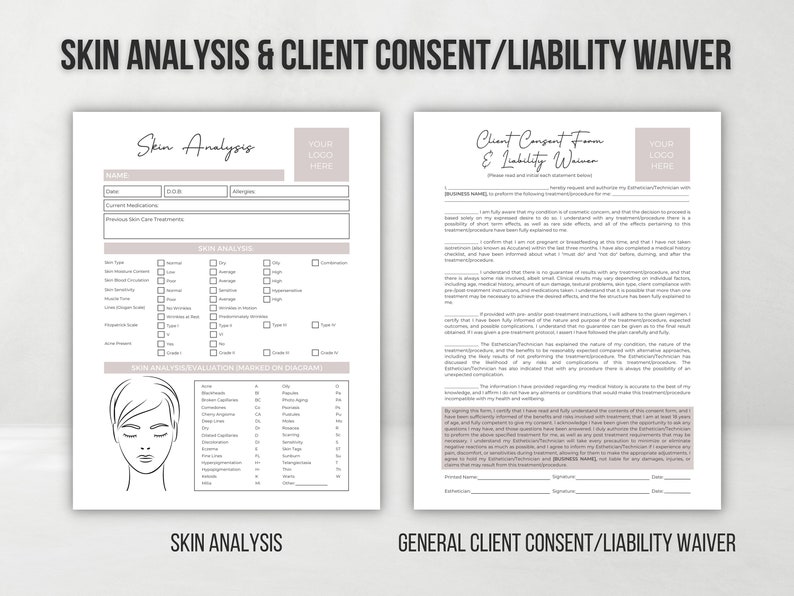 Editable Esthetician Client Consent Forms Facial Consent - Etsy