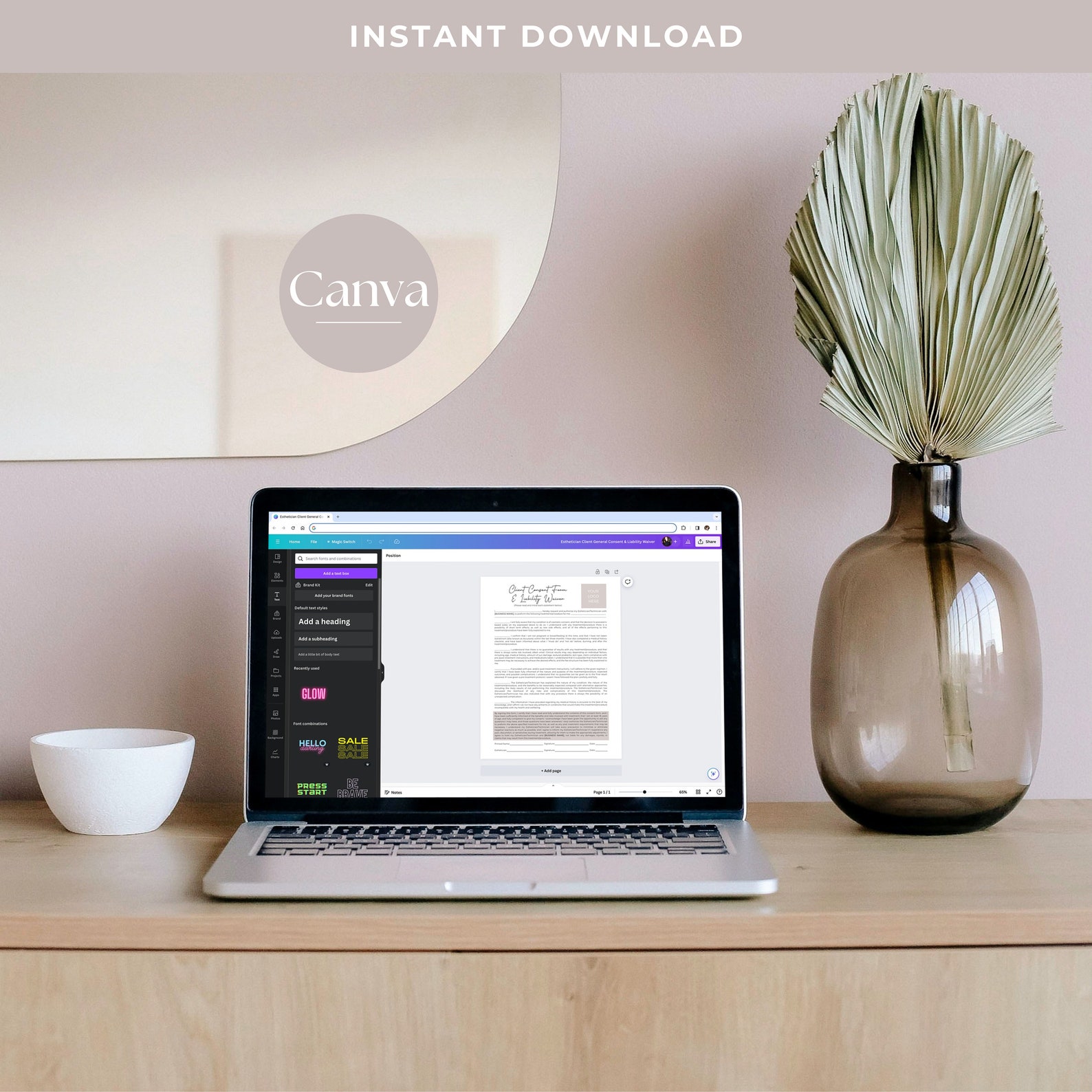 Editable Esthetician General Client Consent Form | Esthetician ...