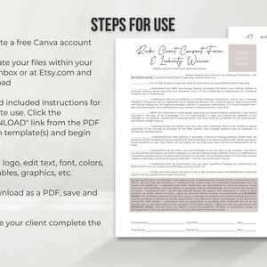 Editable Reiki Consent Form and Liability Waiver | Chakra Cleansing ...