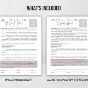 Editable Massage Consent Form and Liability Waiver | Massage Therapist ...