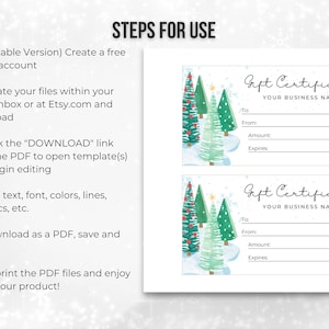 Editable Christmas Gift Certificate Template | Printable Gift ...