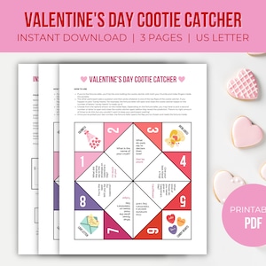Valentine's Day Cootie Catcher | Valentine's Day Fortune Teller ...