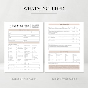 Esthetician Client Intake Forms | Editable Client Intake | Esthetician ...