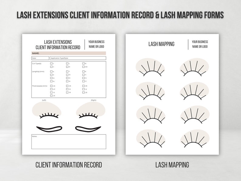 Eyelash Extensions Client Consent Forms Editable | Lash Extensions ...