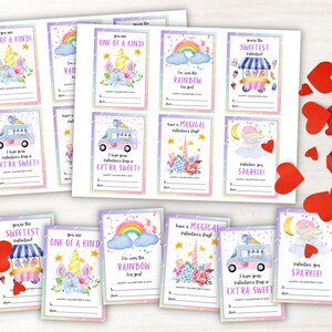 Classroom Valentine Printable | Unicorn Valentine's Day Cards for Kids ...