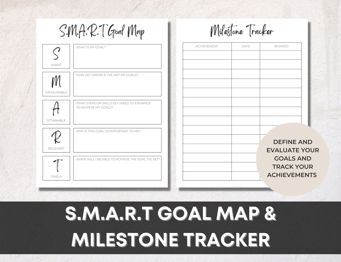 Goal Planner Printable Goal Worksheet Bundle Goal Planner - Etsy