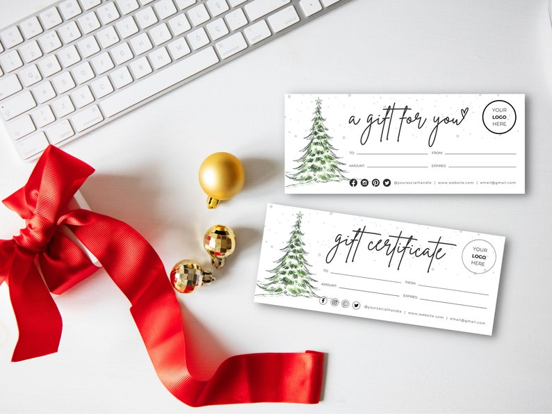 Editable Holiday Certificate Template | Gift Certificate Template ...