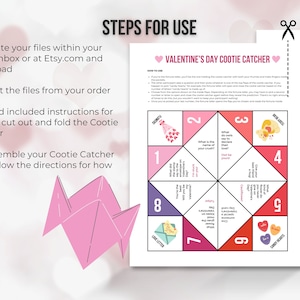 Valentine's Day Cootie Catcher | Valentine's Day Fortune Teller ...
