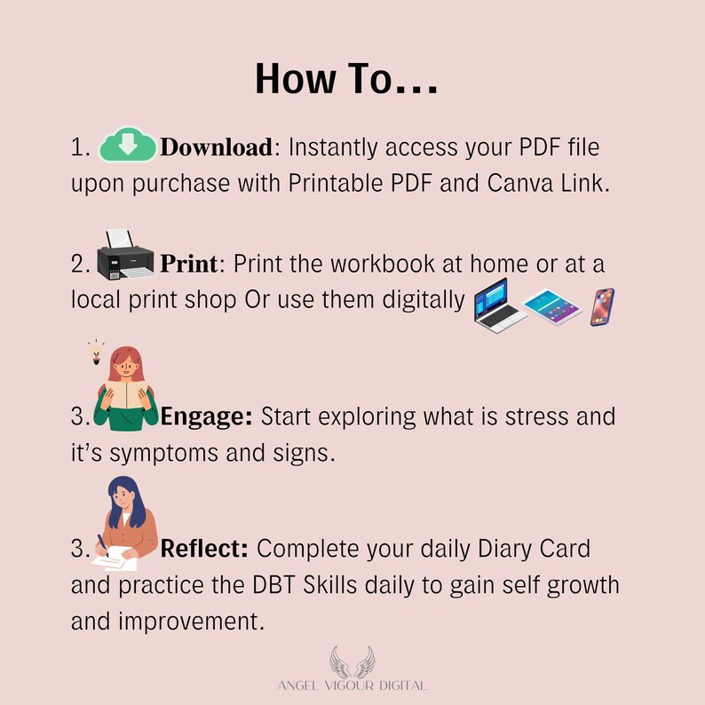 Elegant Grayscale DBT Diary Cards Template Dialectical Behavior Therapy ...