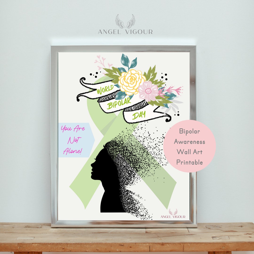 World Bipolar Day Awareness Wall Art Printable for Mental Health ...