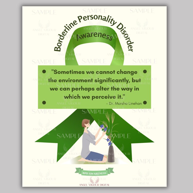 BPD Awareness Wall Art Gift Idea | Marsha Linehan Quote "change ...