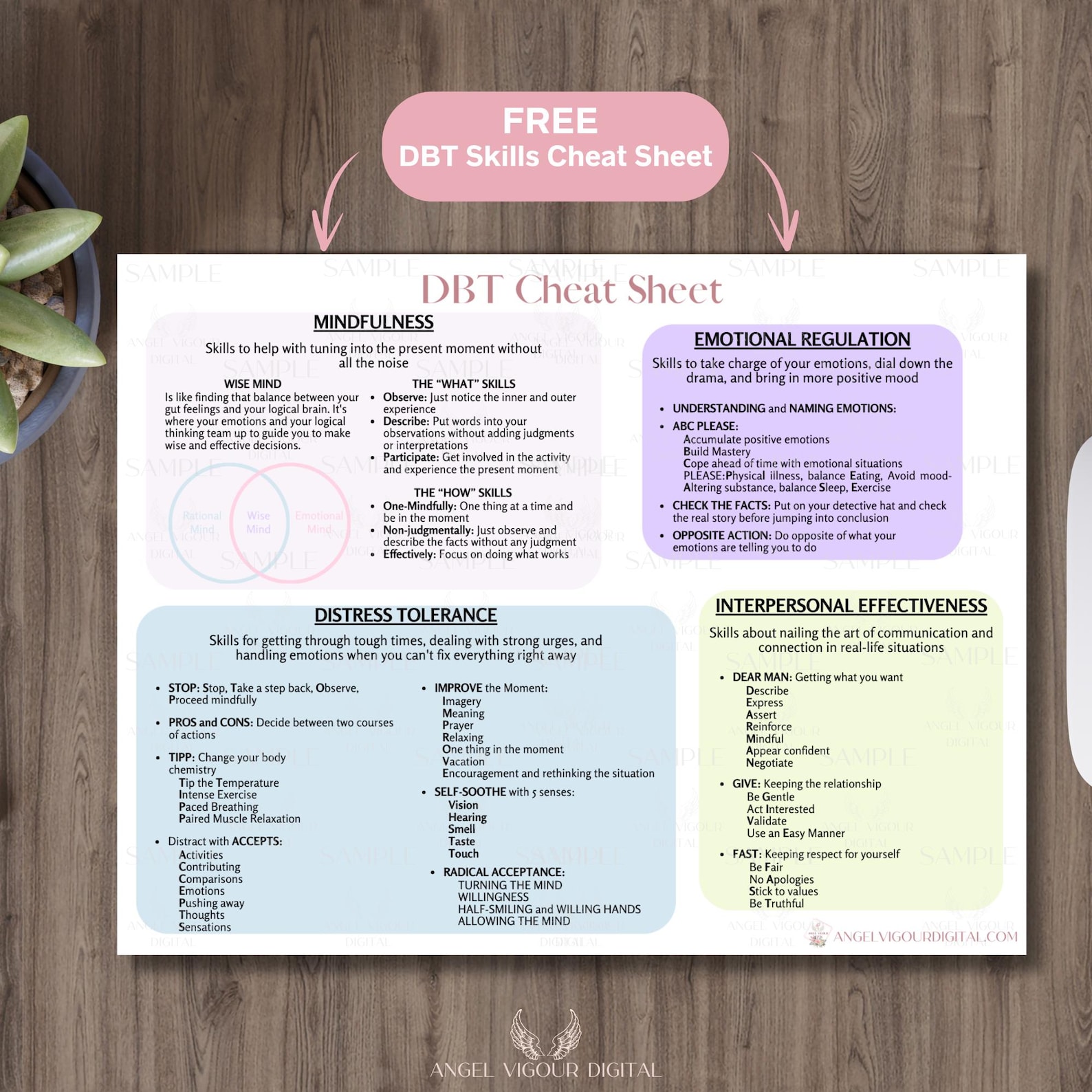 Minimal Light Colors DBT Diary Cards Template Gift Idea | Dialectical ...