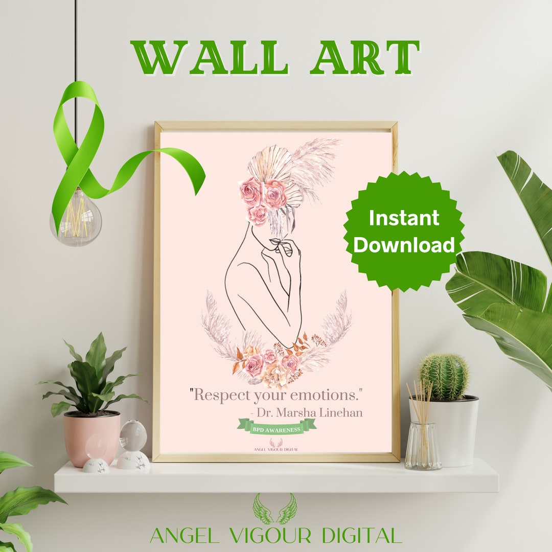 BPD Wall Art Printable Uplifting Borderline Personality Disorder Quotes ...
