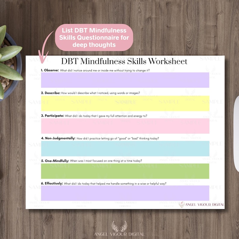 Mindfulness Starter Pack | Printable & Canva Editable | Dbt-inspired ...