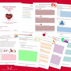 Distress Tolerance Emergency Plan Workbook | 7-step Crisis Management ...