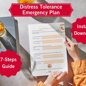 Distress Tolerance Emergency Plan Workbook | 7-step Crisis Management ...