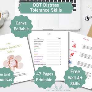 DBT Distress Tolerance Skills Workbook Gift Idea | Instant Download ...
