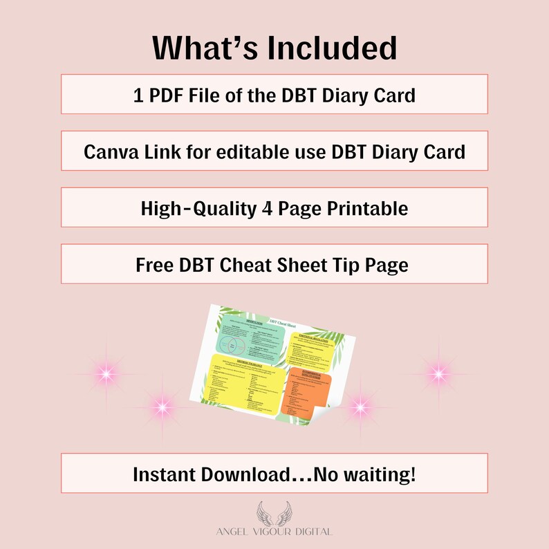 Summer DBT Diary Cards Template Dialectical Behavior Therapy Tracker ...