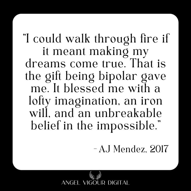 Bipolar Disorder Awareness Wall Art | Inspirational Quote Print | Self ...