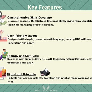 DBT Distress Tolerance Skills Workbook Gift Idea | Instant Download ...