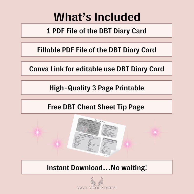 Basic Gray DBT Diary Cards Template | Therapy Self-help Gift Idea Canva ...