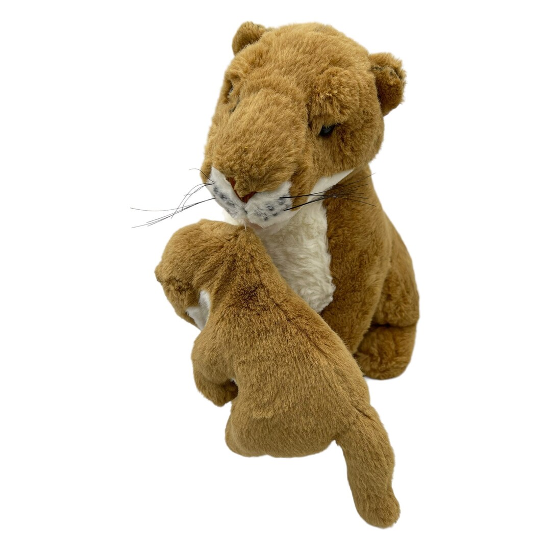 Vtg Lioness W Cub Stuffed Animal Plush Cat Lion Simba the Westcliff ...