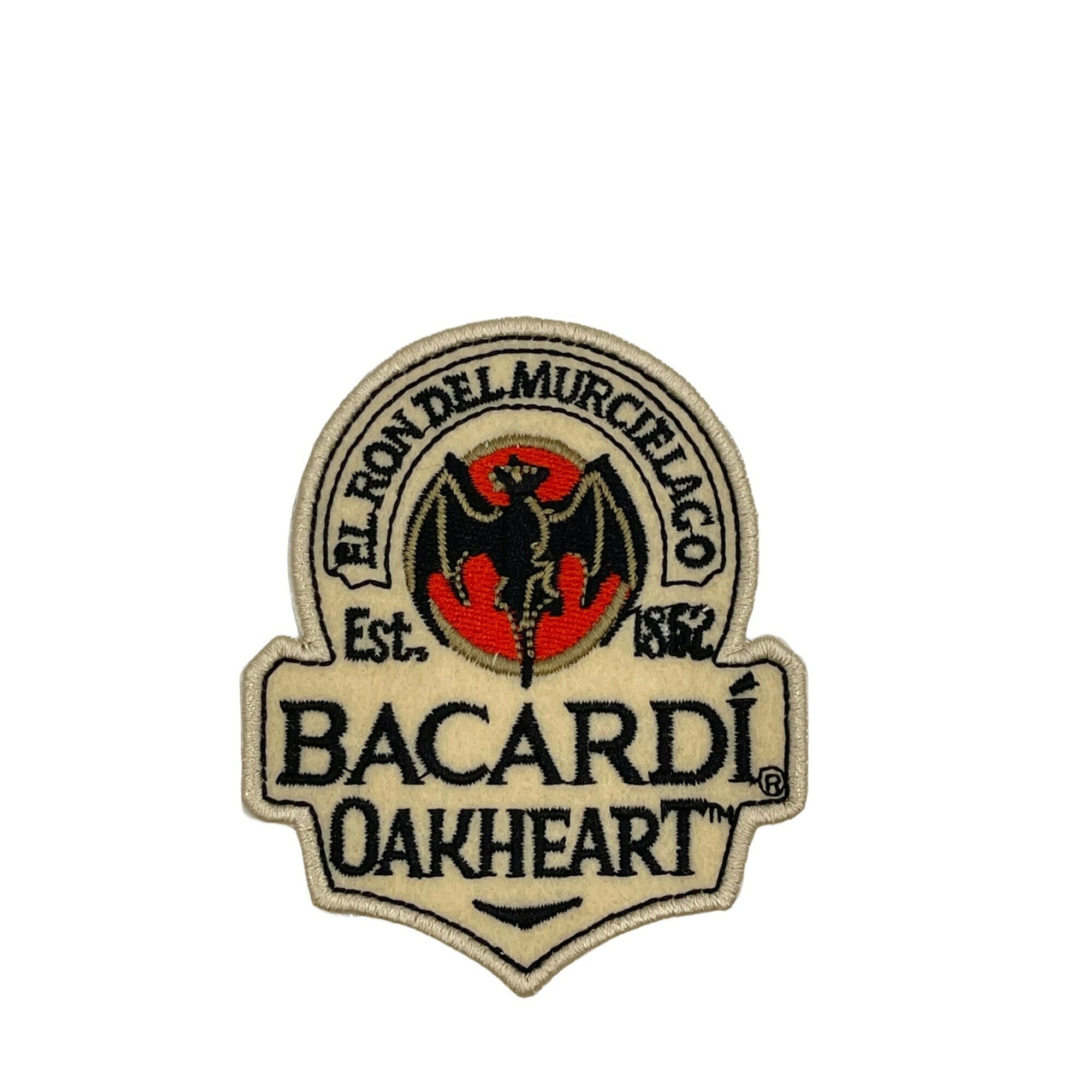 4 Bacardi Oakheart Marketing Stick Iron on Embroidered Patch Spiced Rum ...