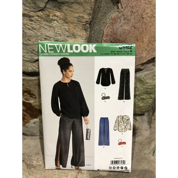 New Look Sewing Pattern 6582 Womens Misses Top Blouse Pants - Etsy