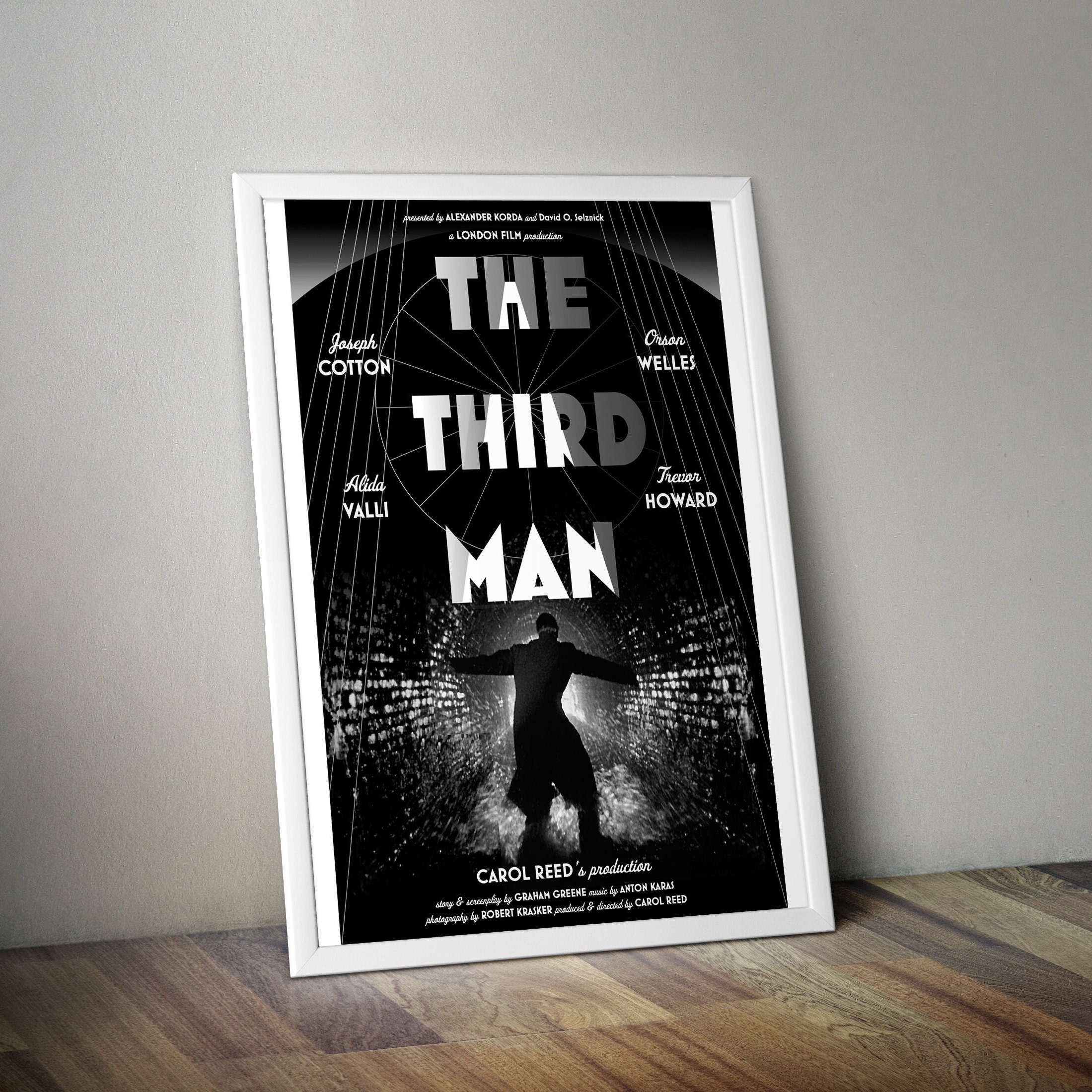 The Third Man DIGITAL DOWNLOAD Poster Film Noir 1949 B&W Orson Welles ...