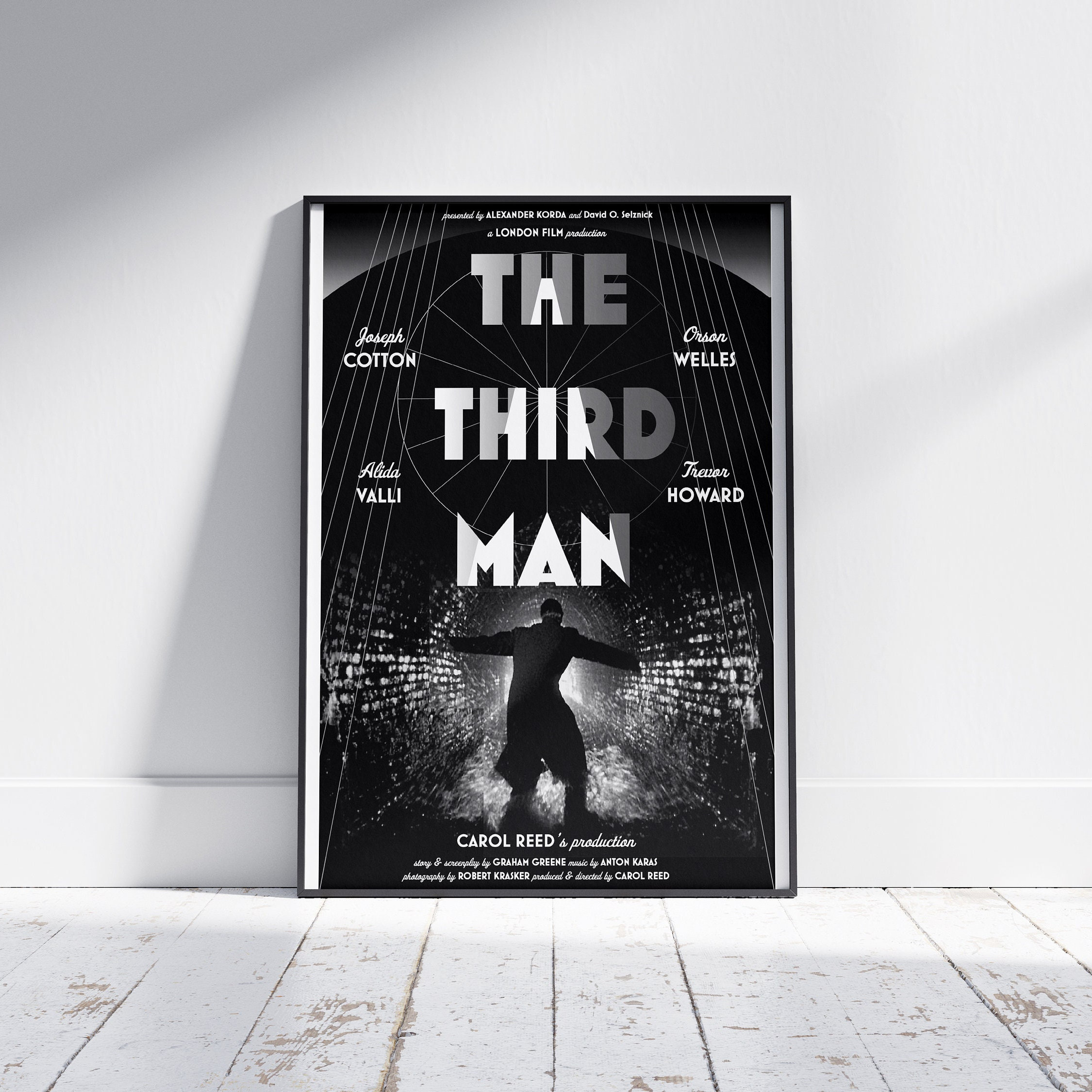 The Third Man DIGITAL DOWNLOAD Poster Film Noir 1949 B&W Orson Welles ...