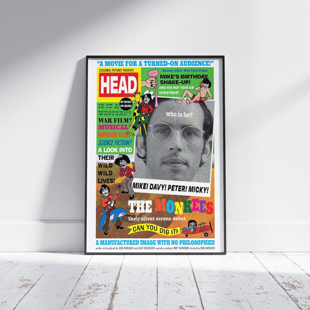 The Monkees HEAD 1968 Film Movie Poster DIGITAL DOWNLOAD Micky Dolenz ...