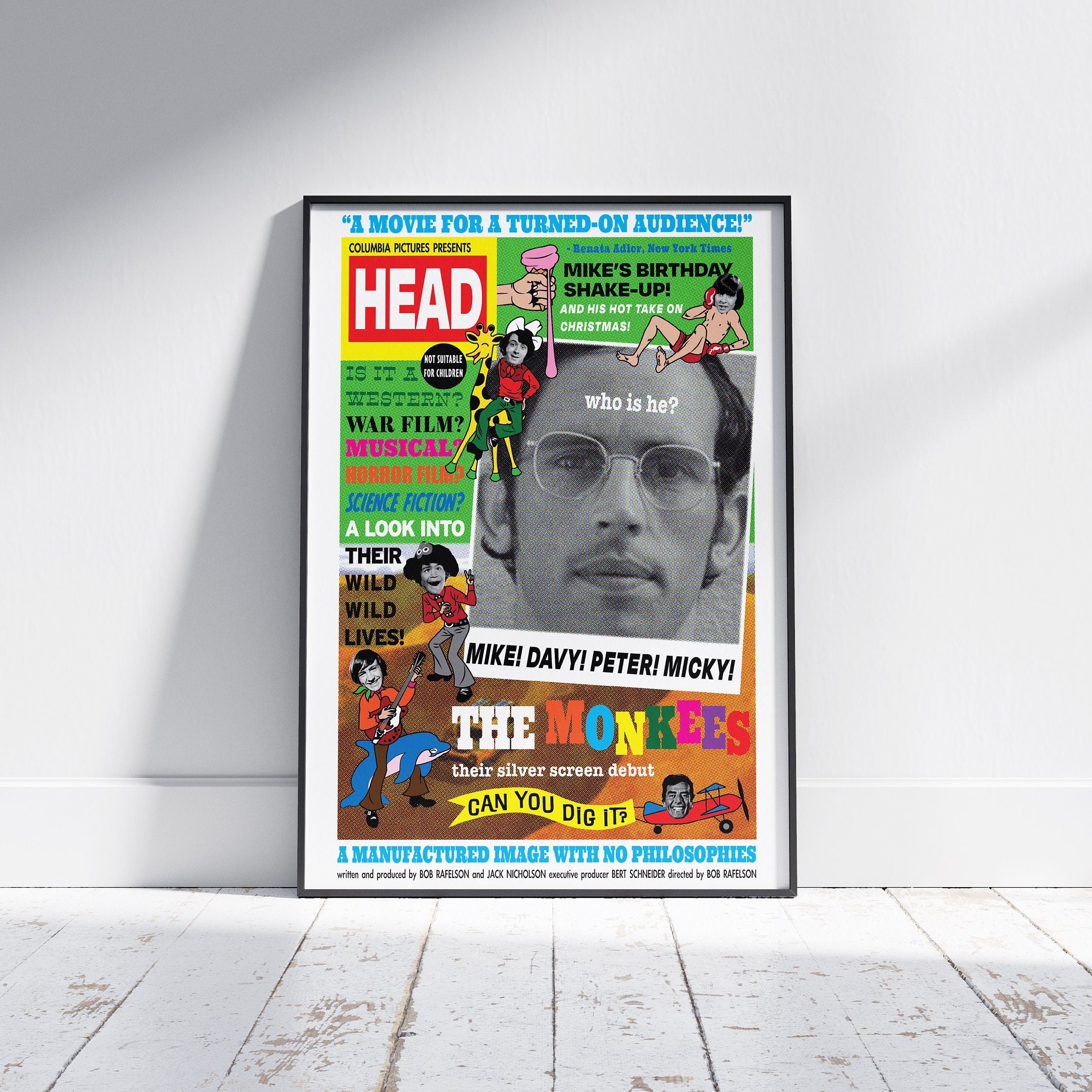 The Monkees HEAD 1968 Film Movie Poster DIGITAL DOWNLOAD Micky Dolenz ...