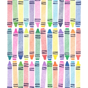 Crayons - Art Print - Etsy