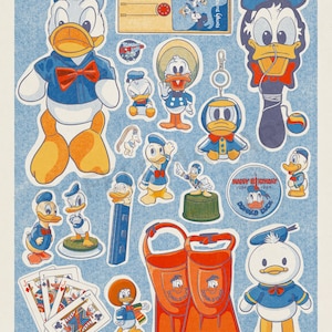Donald Duck Objects - Pop Culture Inspired Art Print - Etsy