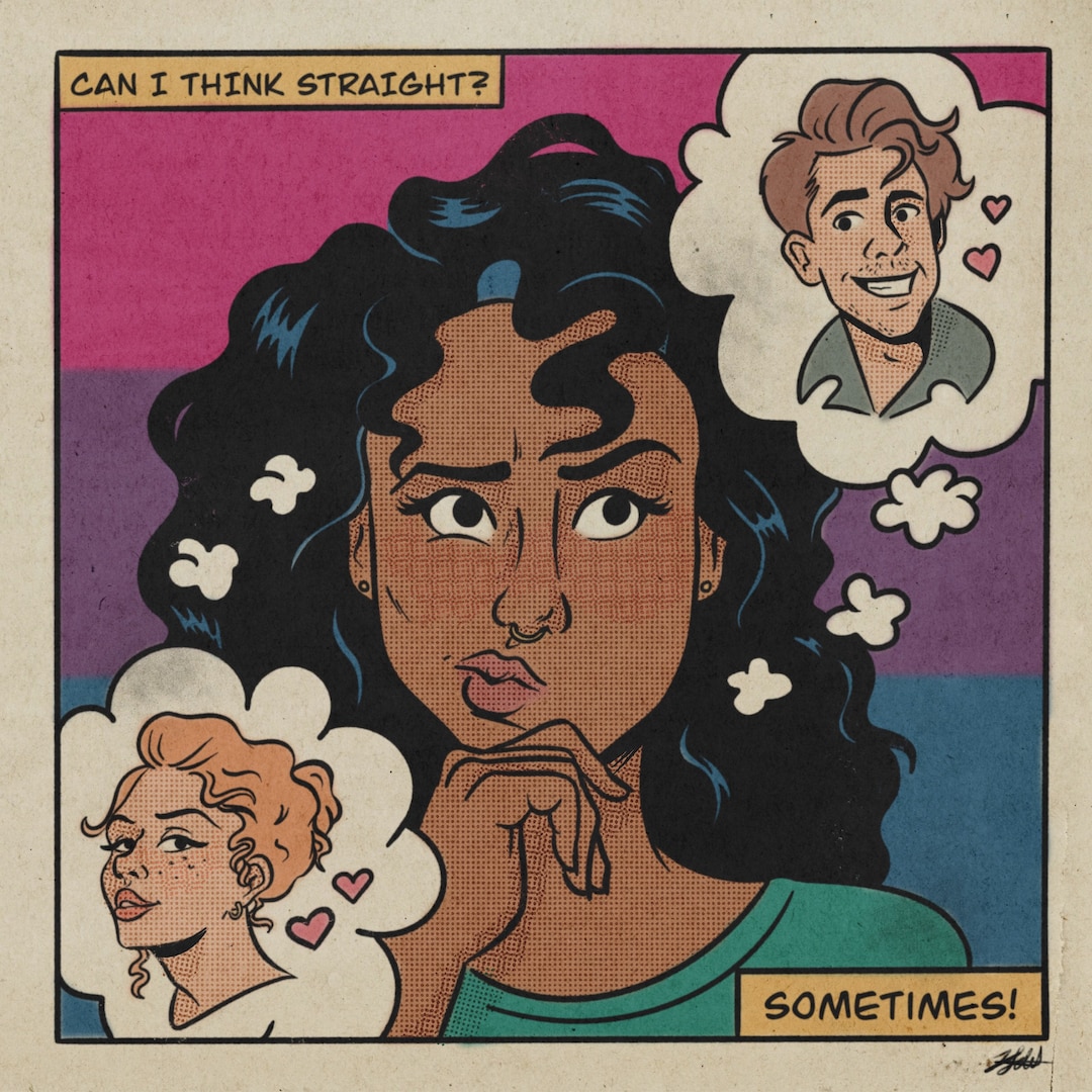 On Being Bisexualvintage Comic Style Inspired Art Print - Etsy