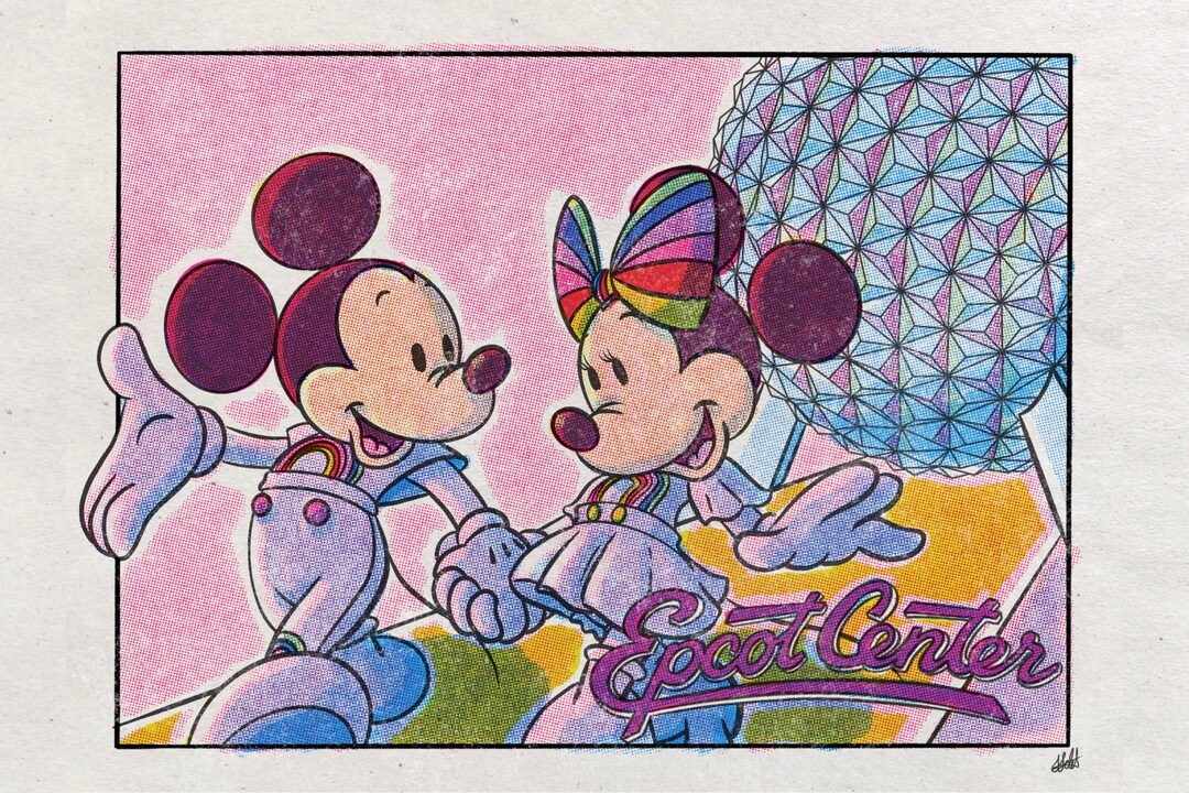 EPCOT Center Postcard - Theme Parks Inspired Art Print - Etsy