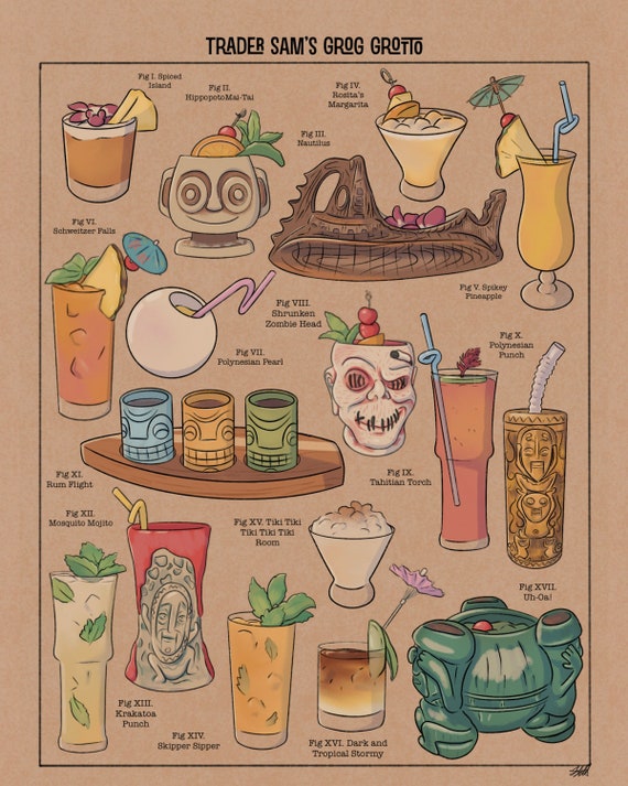 Trader Sams Grog Grotto Theme Parks Inspired Art Print - Etsy