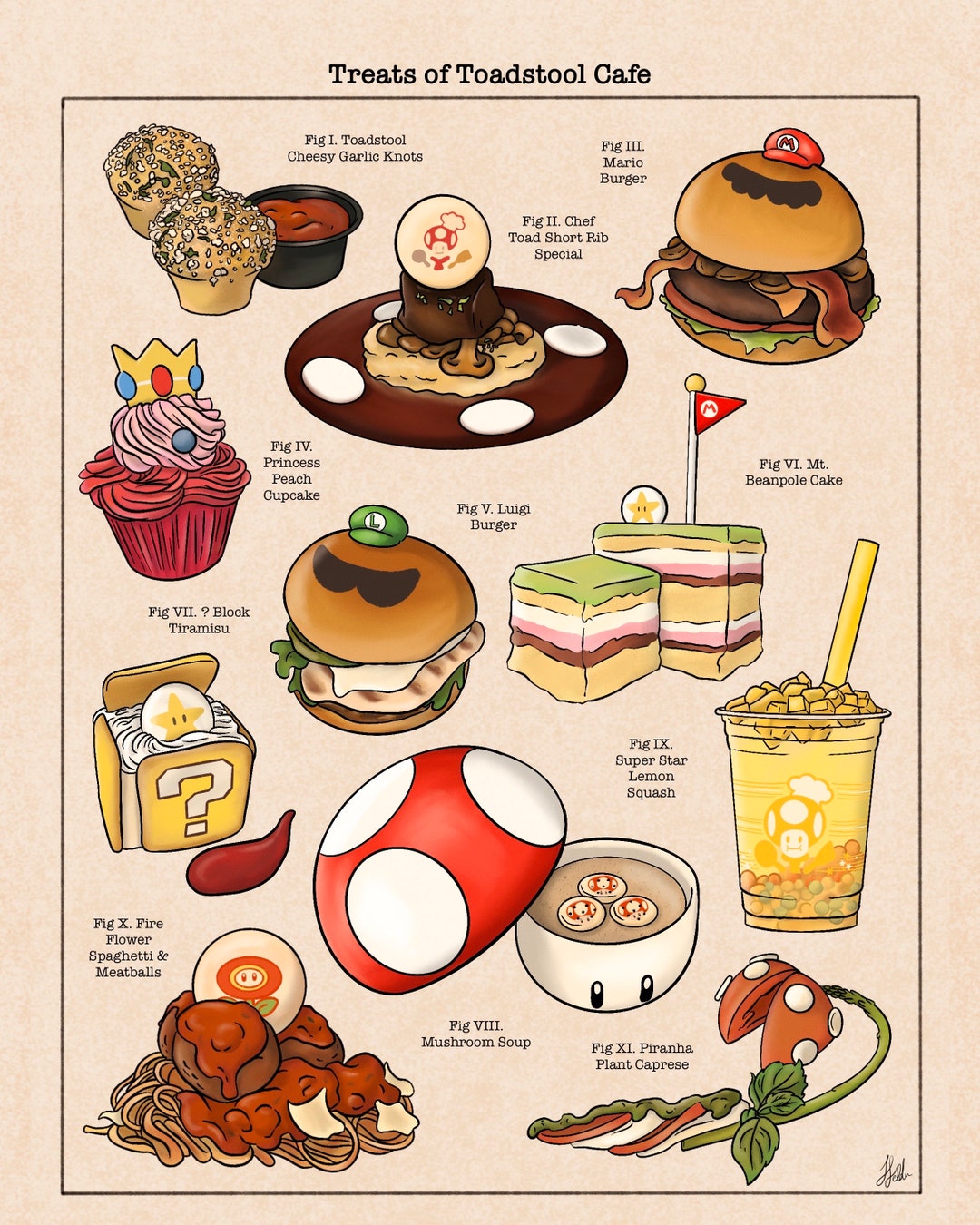 Treats of Toadstool Café - Theme Parks Inspired Art Print - Etsy