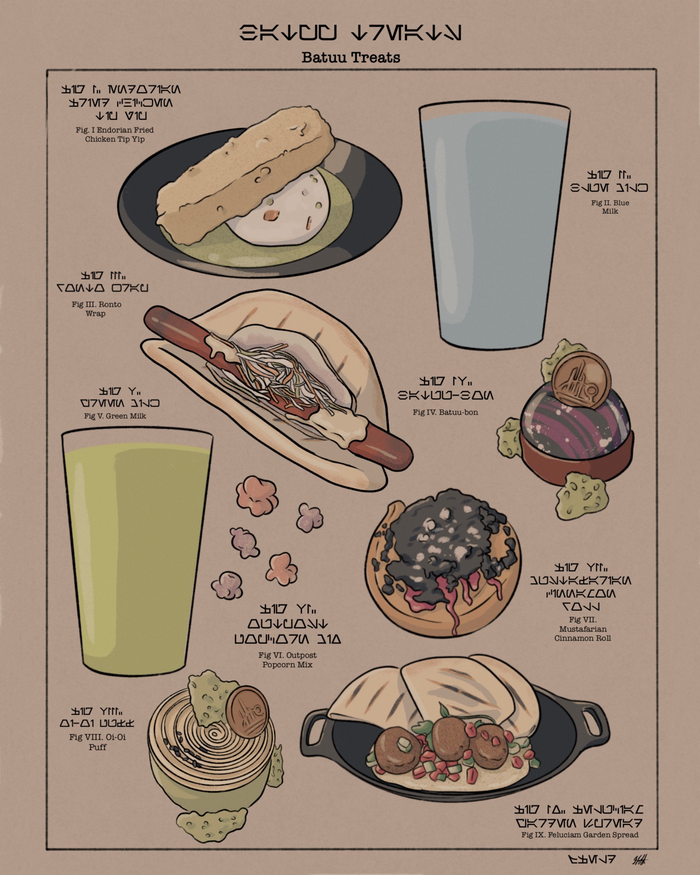 Batuu Treats Theme Parks Inspired Art Print - Etsy