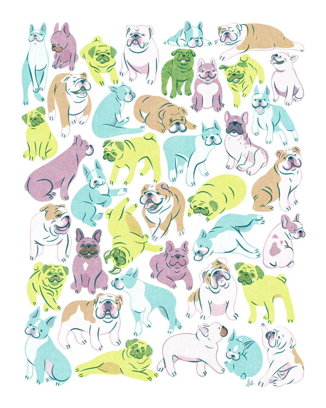 An Ode to Squishy Faces - Art Print - Etsy