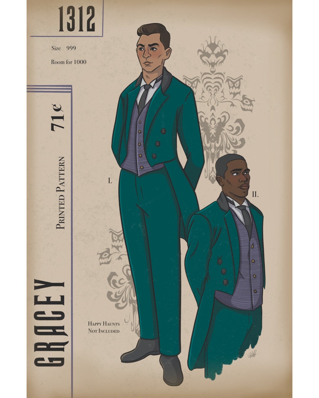 Fantasy Fashion Graceys Butlers Theme Parks Inspired Art Print Etsy