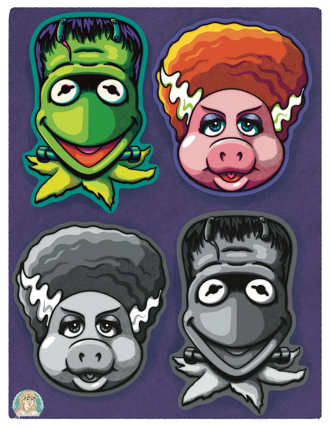 Muppet Monsters - Holographic Vinyl Sticker - Etsy