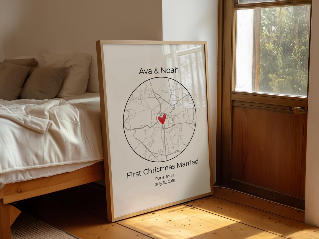 First Kiss Location, First Date Map, Where We Met, the Night We Met ...