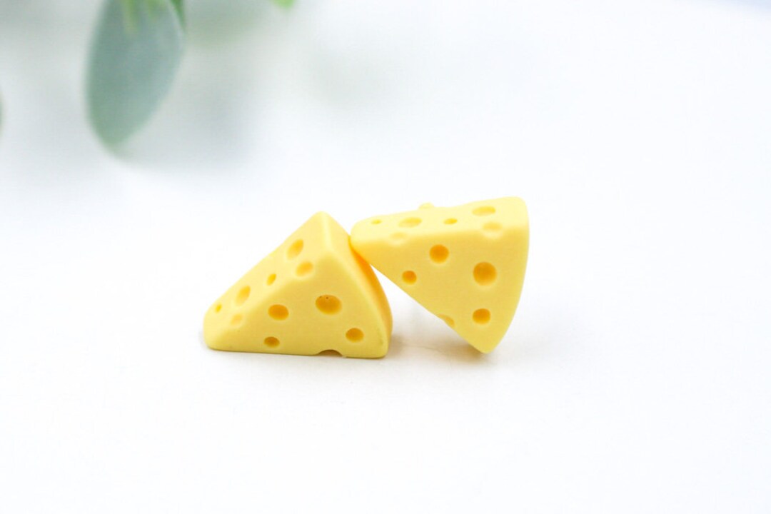 Cheese Earrings, Plastic Post Earrings, Metal Free Earrings, Earrings ...