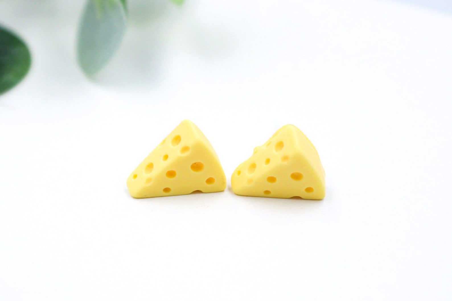 Cheese Earrings, Plastic Post Earrings, Metal Free Earrings, Earrings ...