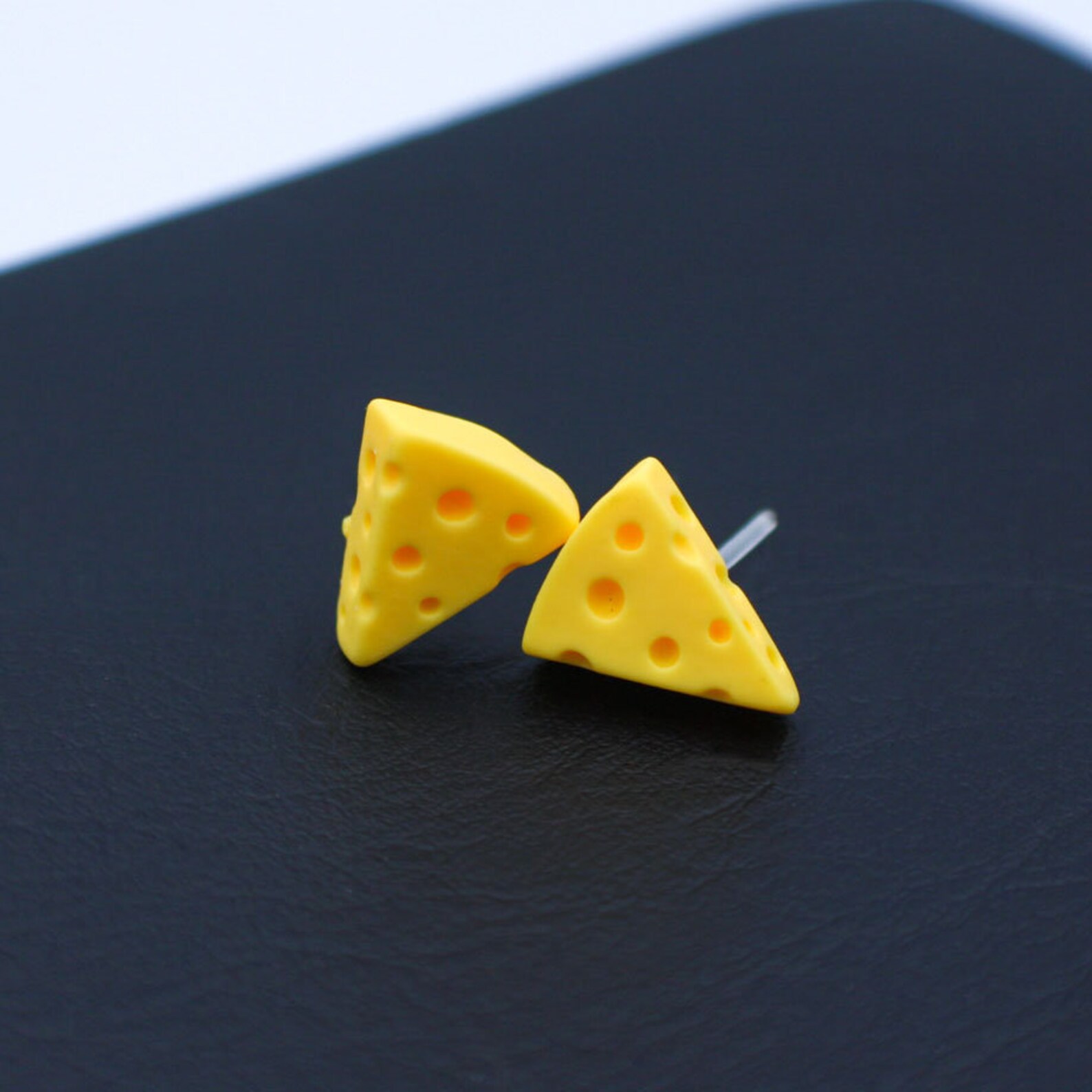 Cheese Earrings, Plastic Post Earrings, Metal Free Earrings, Earrings ...
